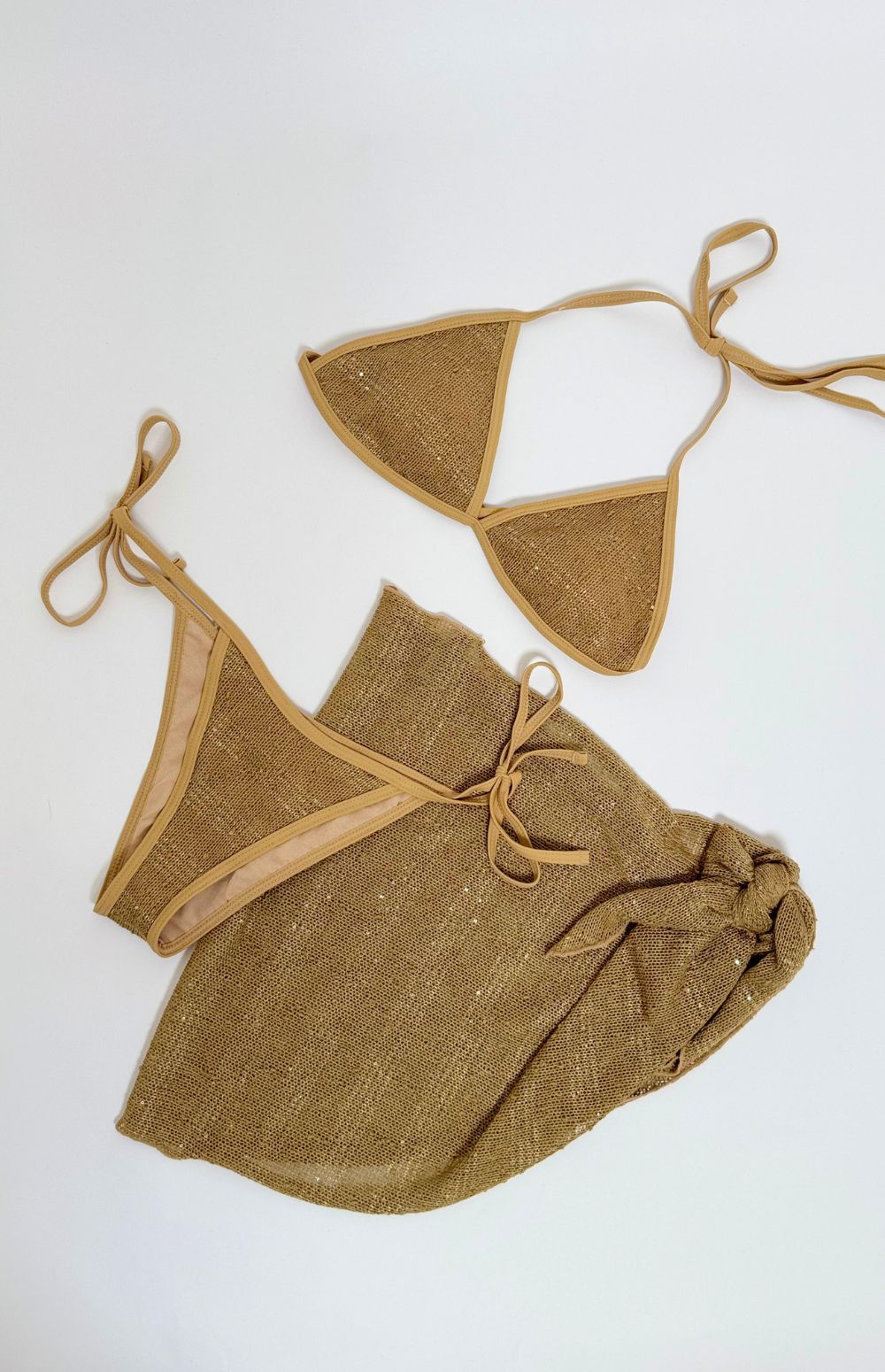 3 PIECE BIKINI SET | TRIANGLE BIKINI & PAREO