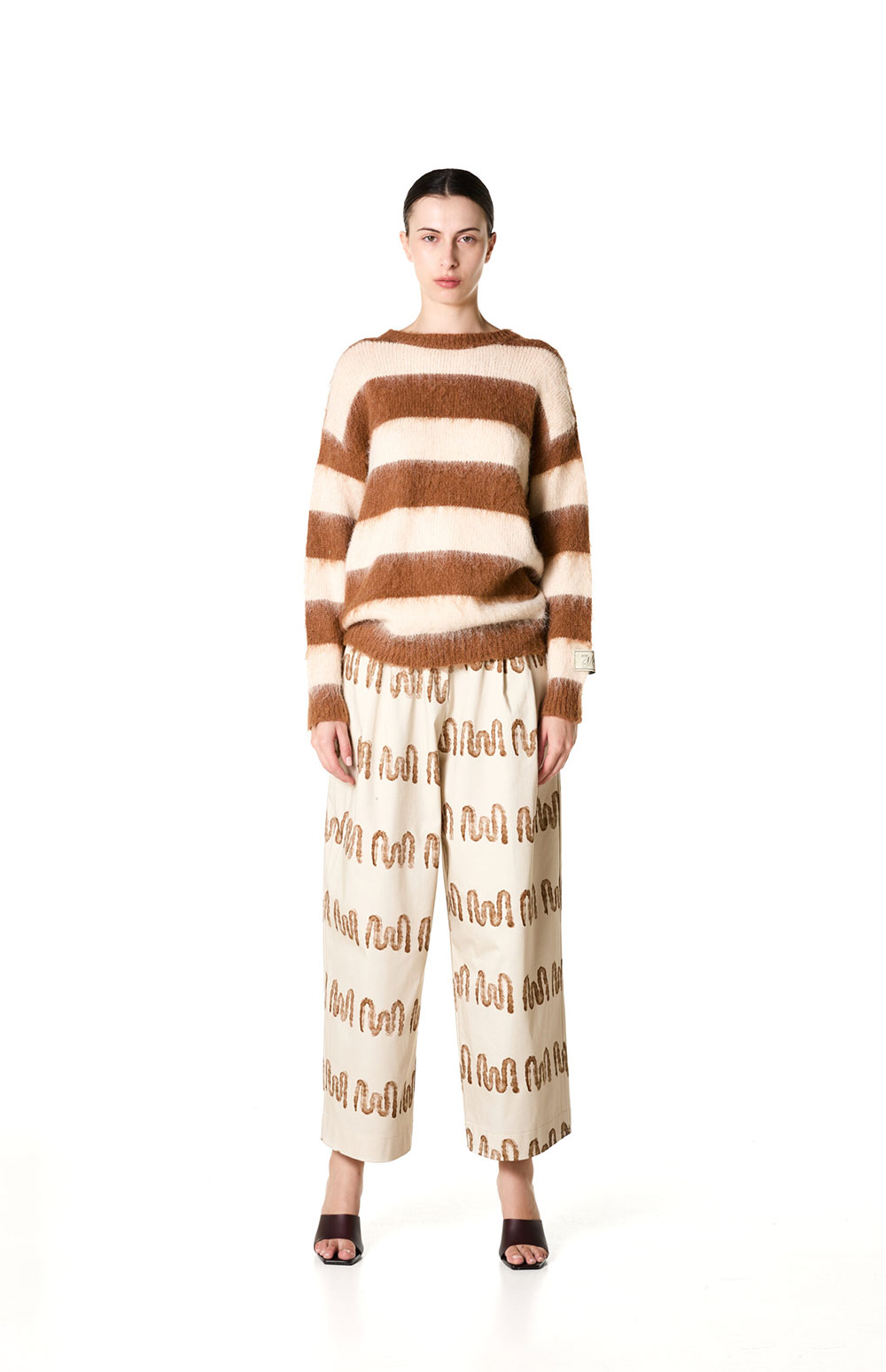 PRINTED SIGNATURE PANTS | LOGO ECRU | Milkwhite Cyprus – Citrus Boutique