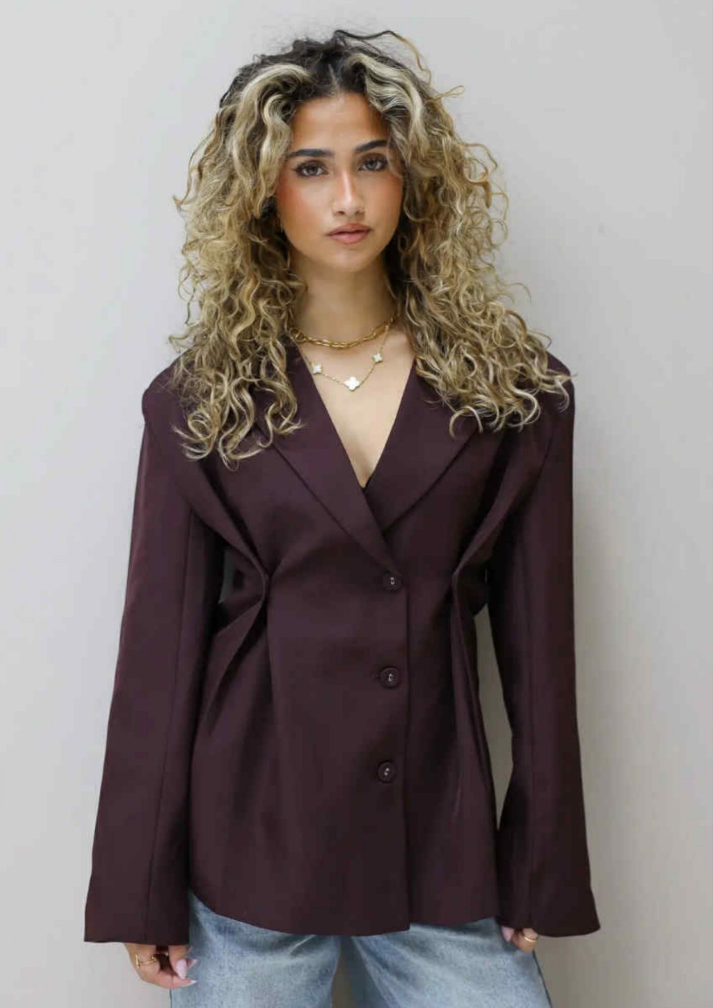 DOUBLE BREASTED BLAZER