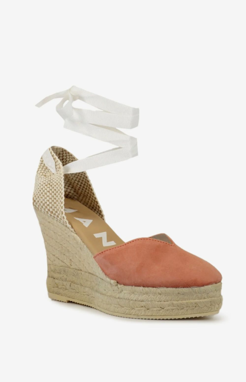 SOFT SUEDE HEART SHAPED WEDGE ESPADRILLES HAMPTONS