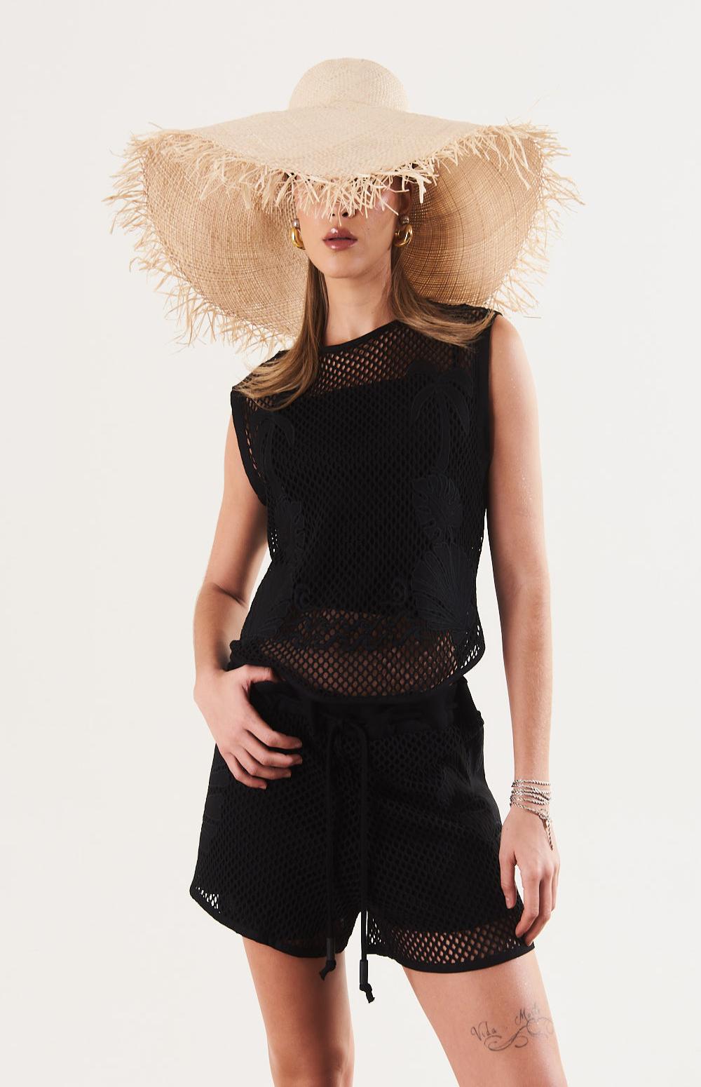 EMBROIDERED STRAIGHT CUT OUT BLOUSE WITH LINING | Open Cyprus – Citrus ...