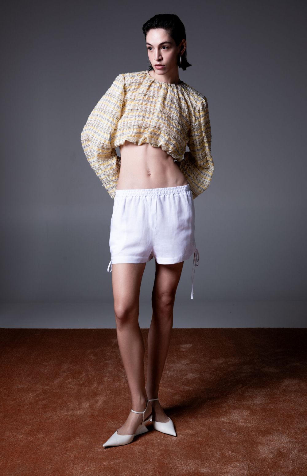 Balloon Crop Top Yellow