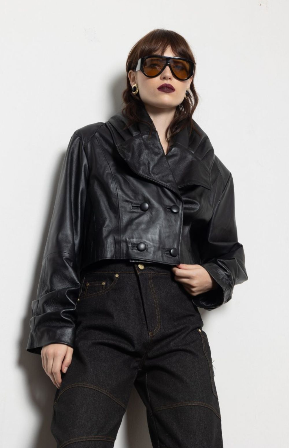 NOVA BLACK LEATHER JACKET