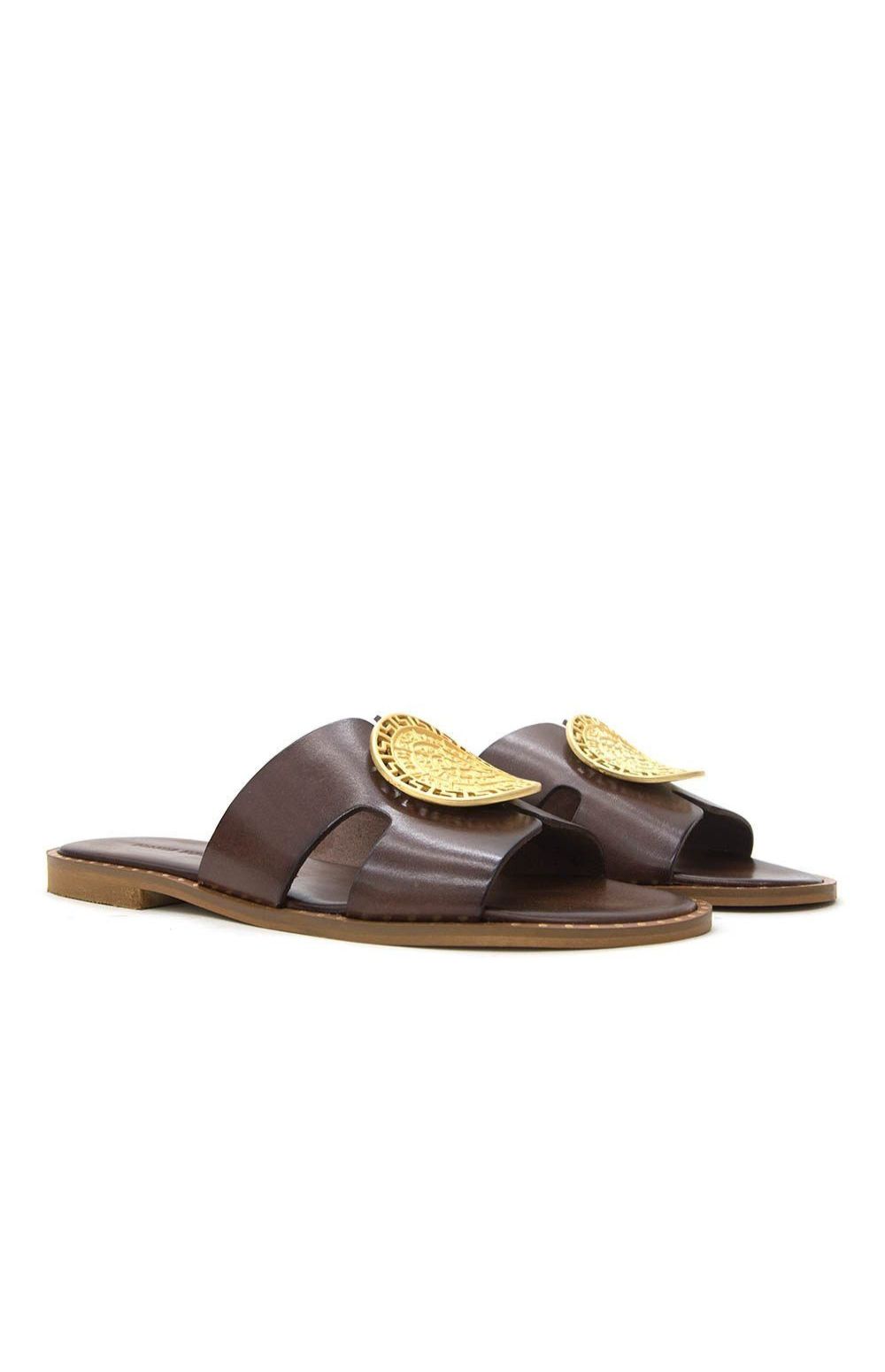 LEATHER SANDALS WOMEN MAKIS KOTRIS