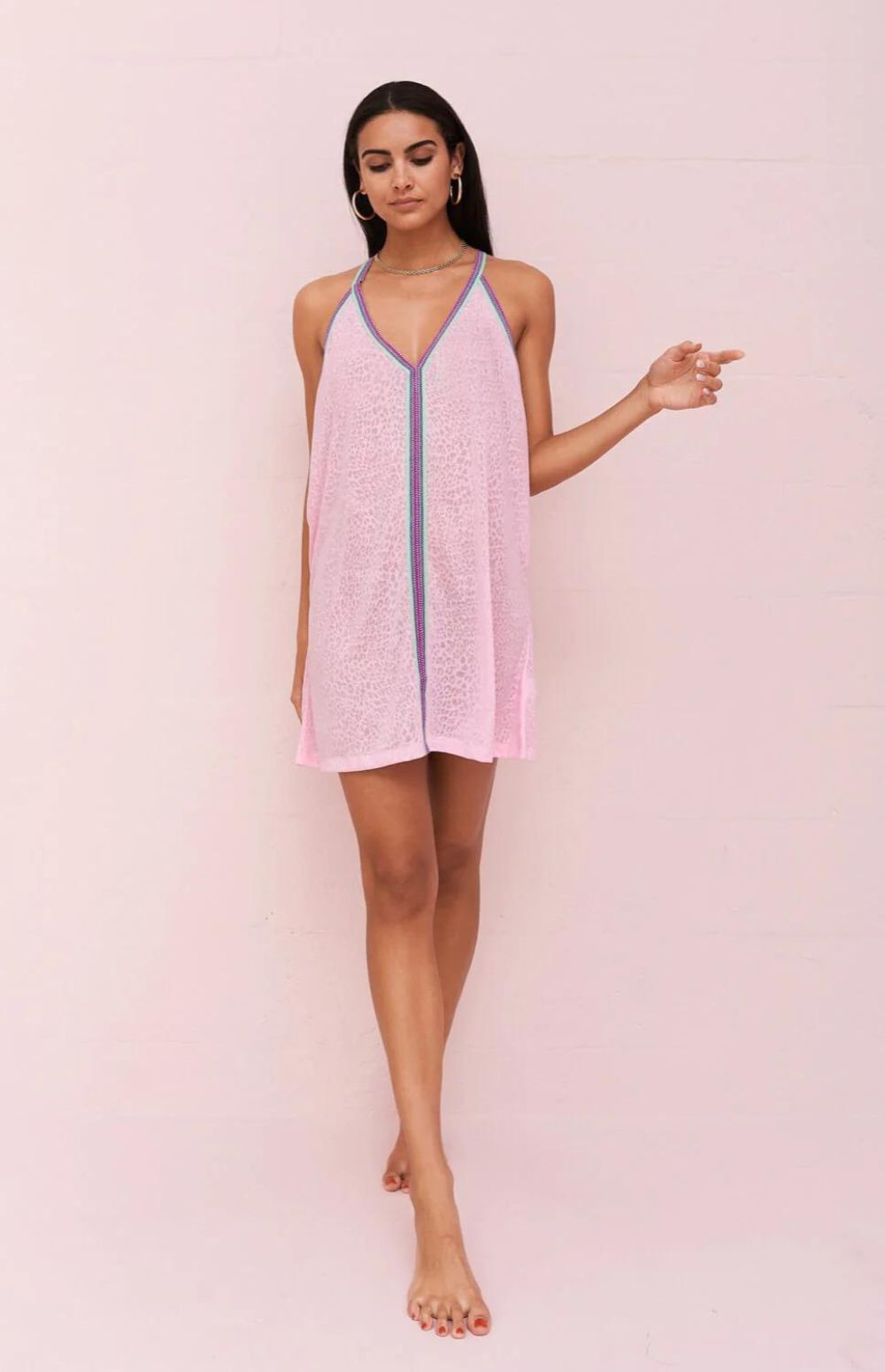 MINI CHEETAH SUNDRESS | PINK