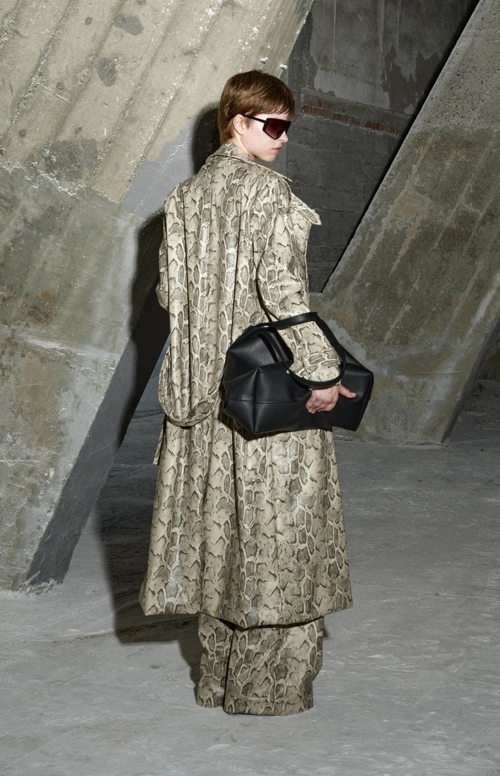 PYTHON PRINT TRENCH COAT