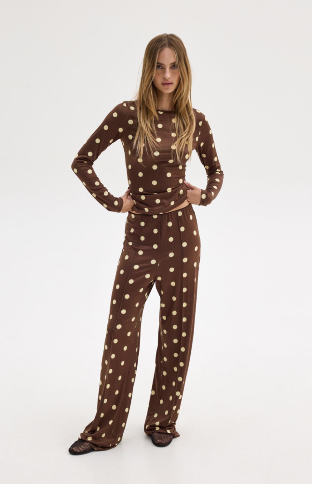 CO-ORD WENDY | TOP & PANTS - POLKA DOT | Sunsetgo Cyprus – Citrus Boutique