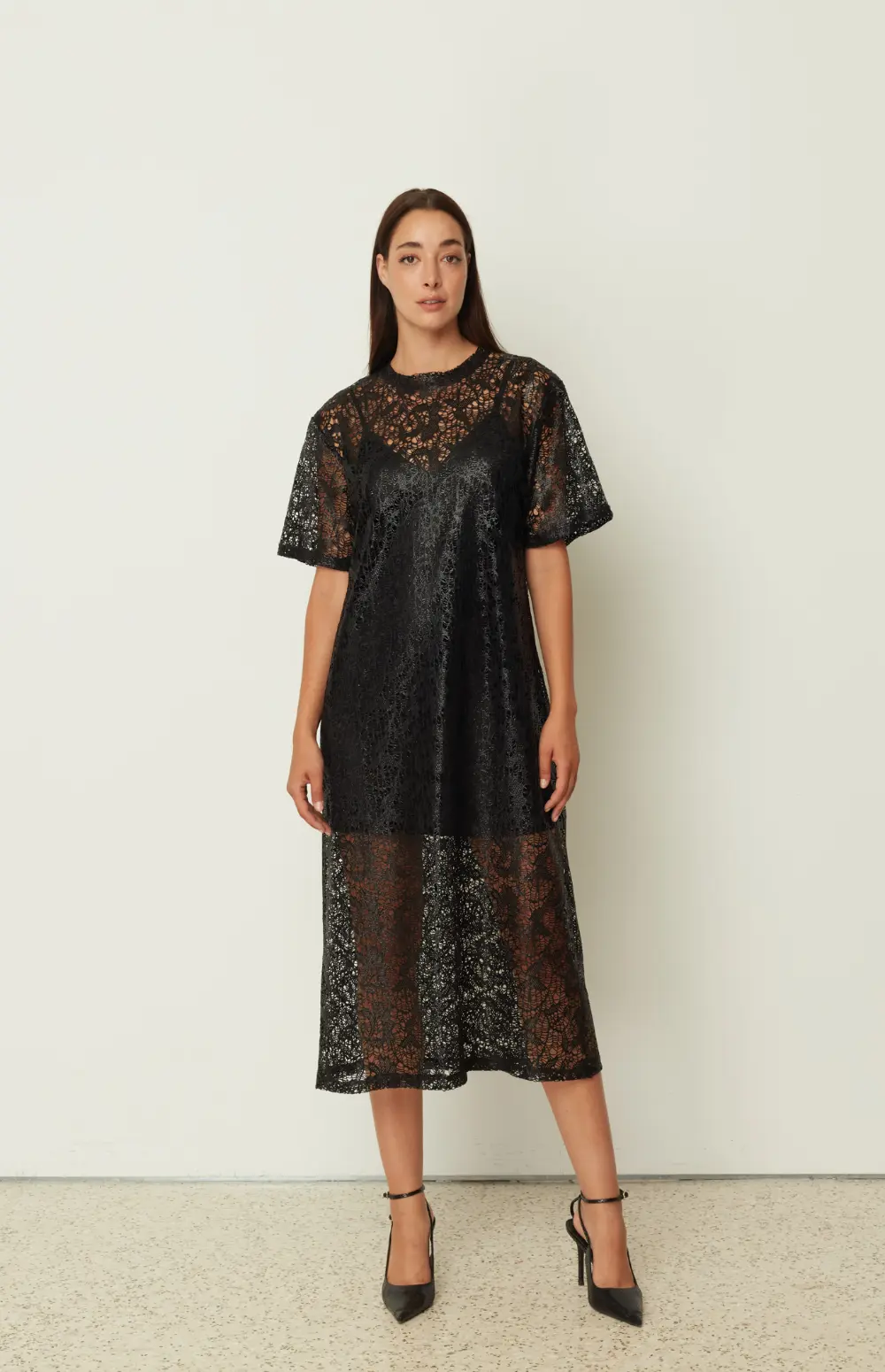 LACE MIDI DRESS | Ckontova Cyprus – Citrus Boutique