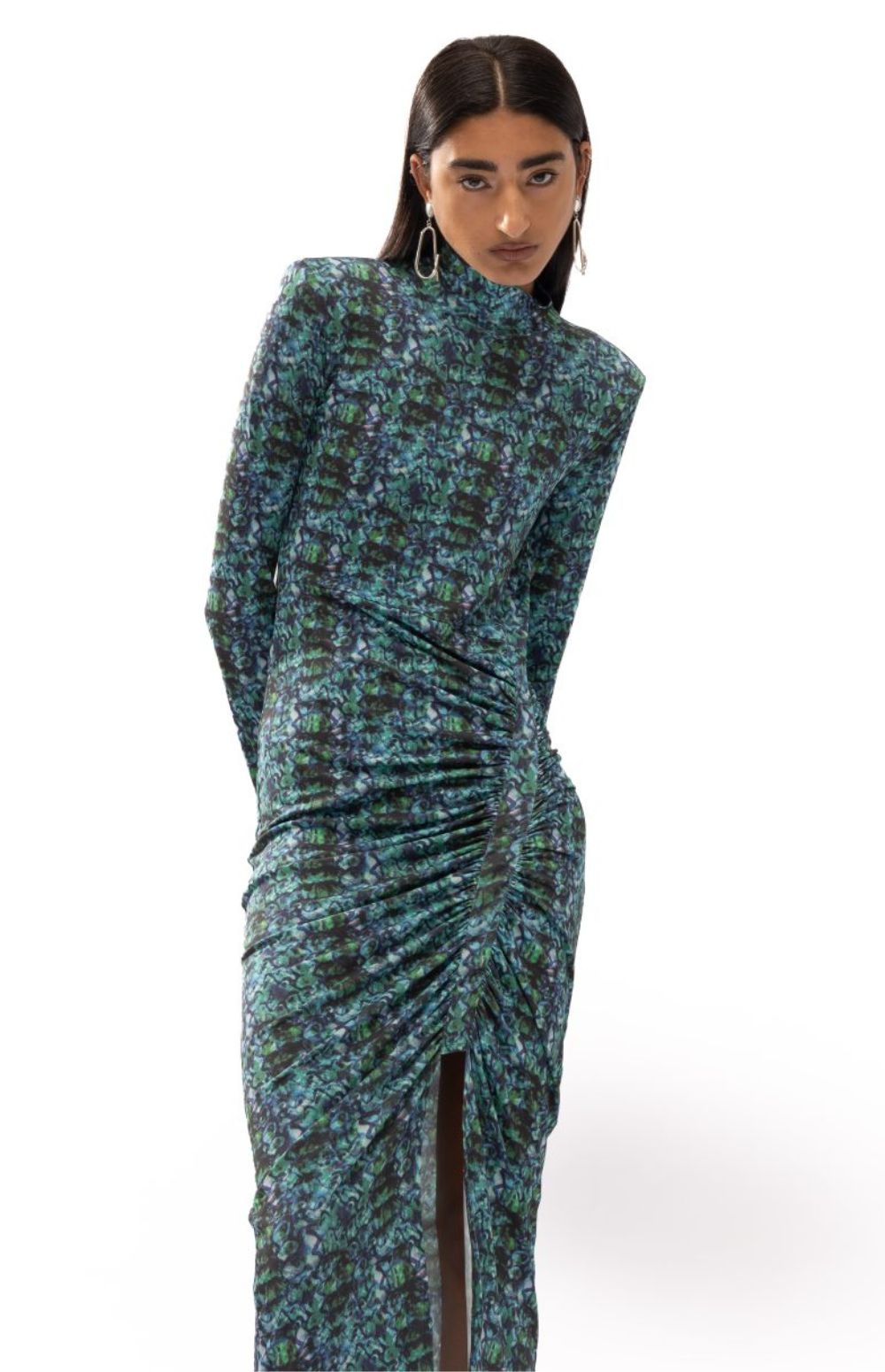 ANACONDA SNAKESKIN MIDI DRESS
