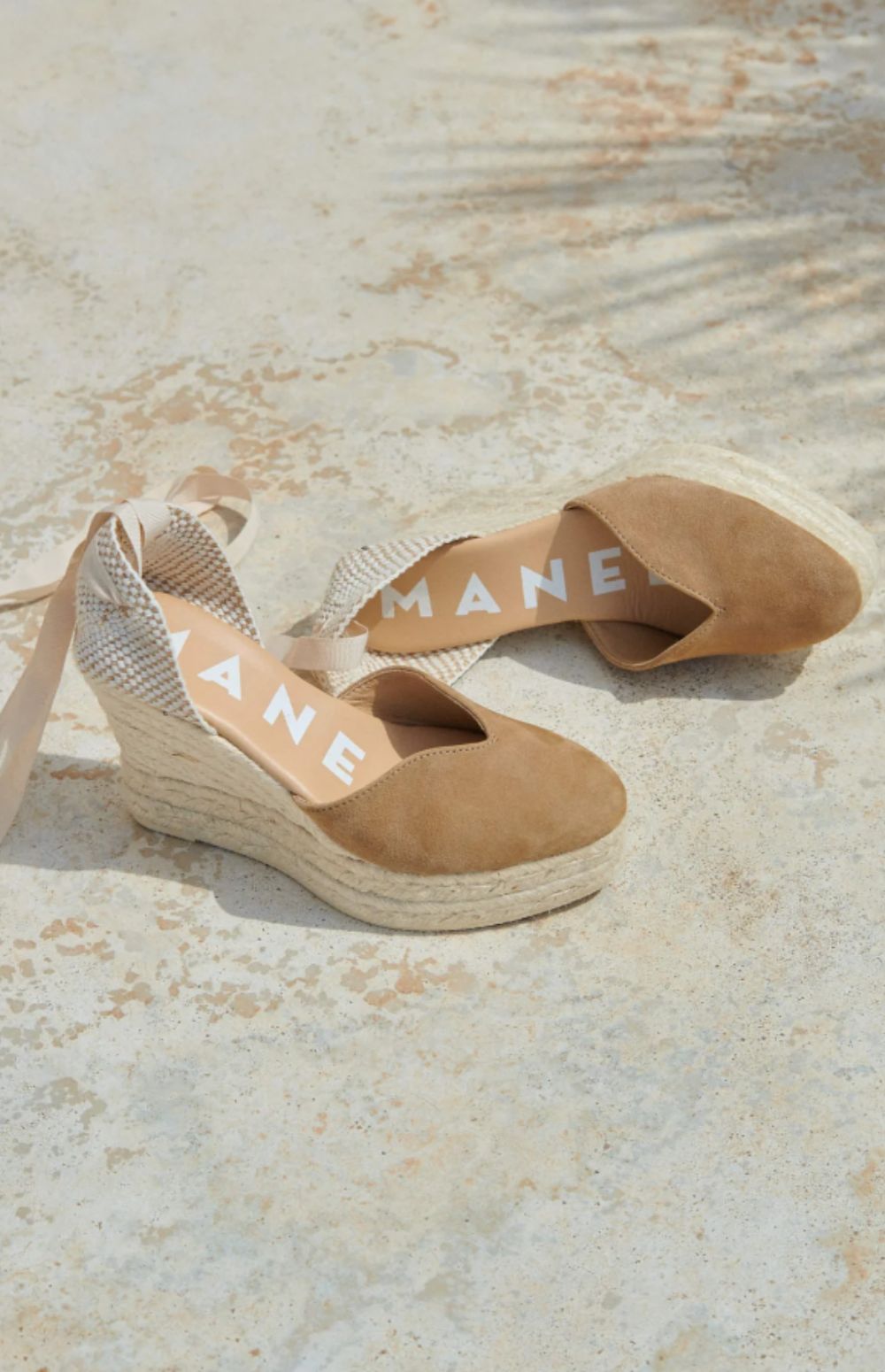 SOFT SUEDE HEART SHAPED WEDGE ESPADRILLES HAMPTONS